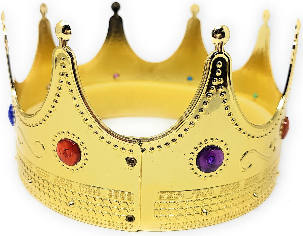 Gold Plastic Royal Crown – Fun Services Colorado