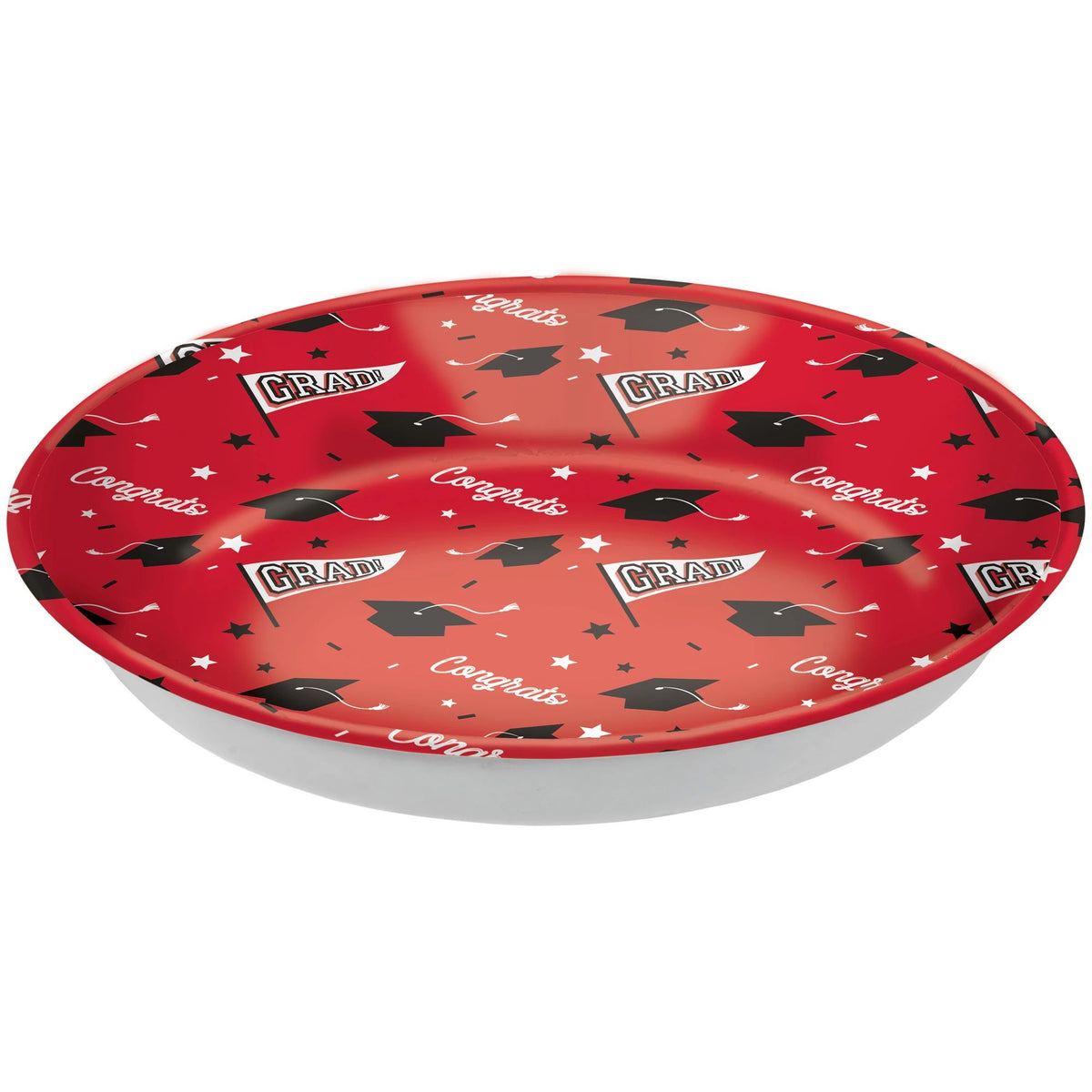 Grad Plastic Bowl - Red| Graduation – Fun Services Colorado