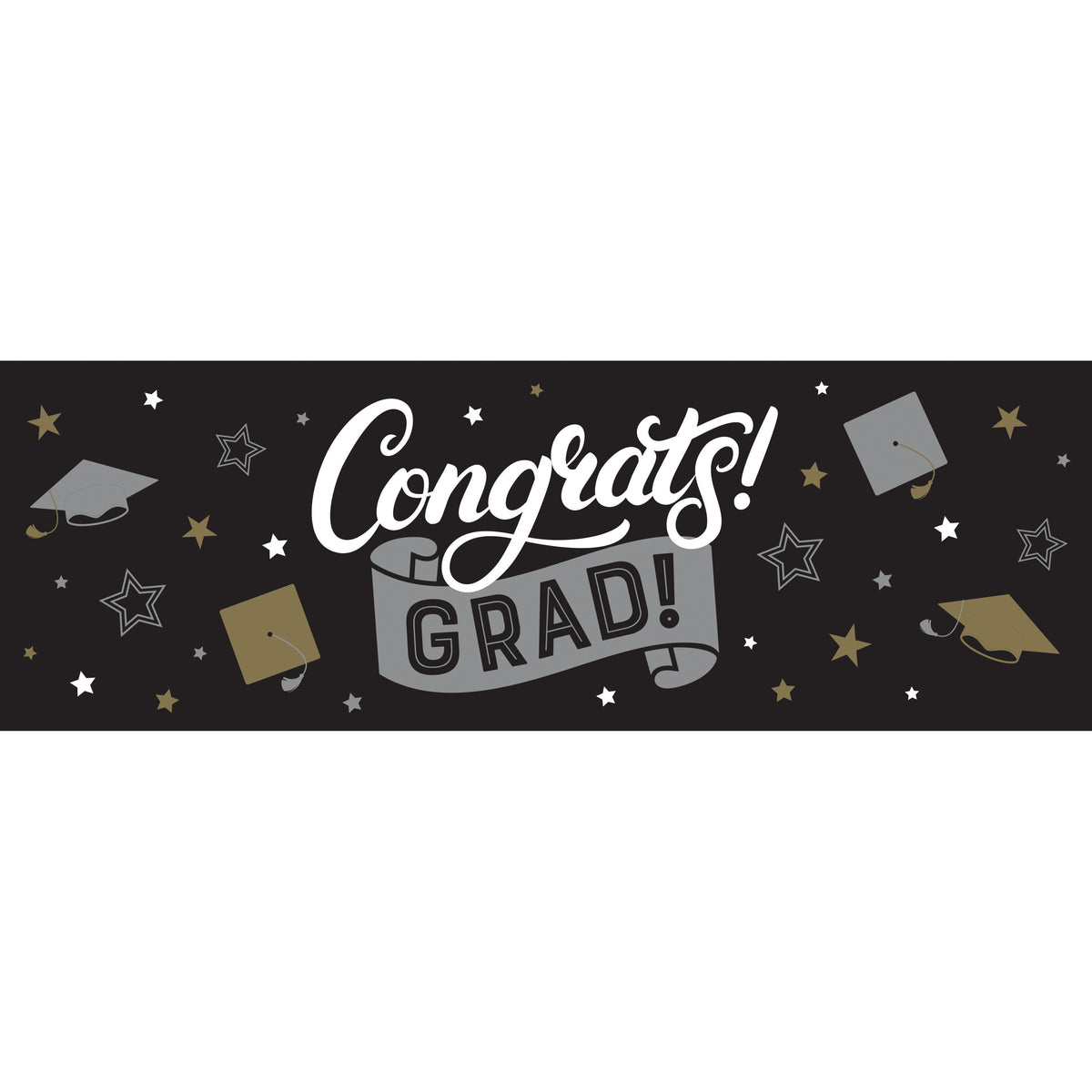 Giant Grad Glamour Congrats Grad Banner – Fun Services Colorado