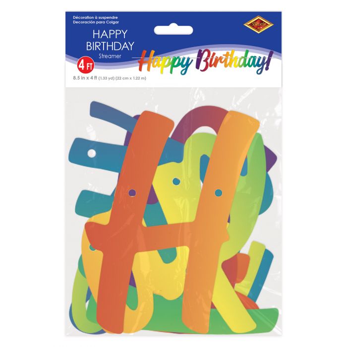 Rainbow Happy Birthday Streamer | Generic Birthday – Fun Services Colorado
