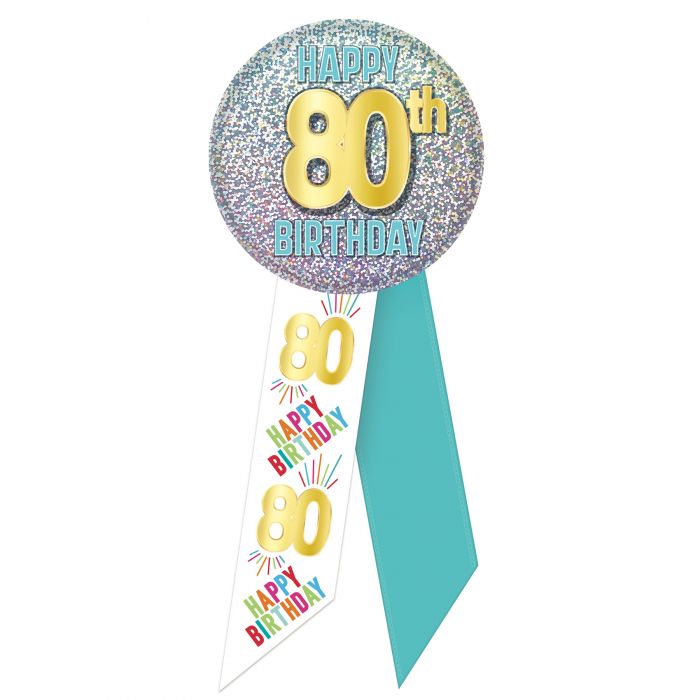 80th Birthday Rosette | Milestone Birthday – Fun Services Colorado