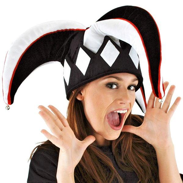 Black And Red Jester Hat